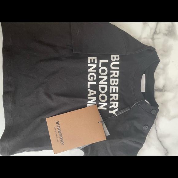 Burberry | Shirts & Tops | New Burberry Abtot Logo Tee 2m | Poshmark